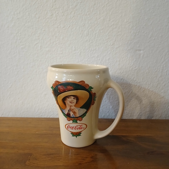 Coca Cola | Dining | Coca Cola Cream Mug With Vintage Lady Design ...